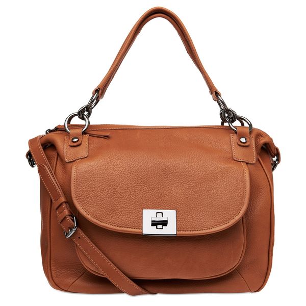 Bolsa De Ombro Feminina Silvia Couro - Caramelo - corello