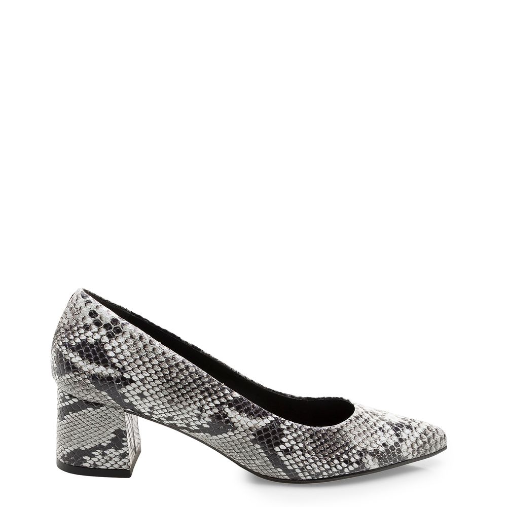 Scarpin Salto Bloco - Couro Python Pb - corello