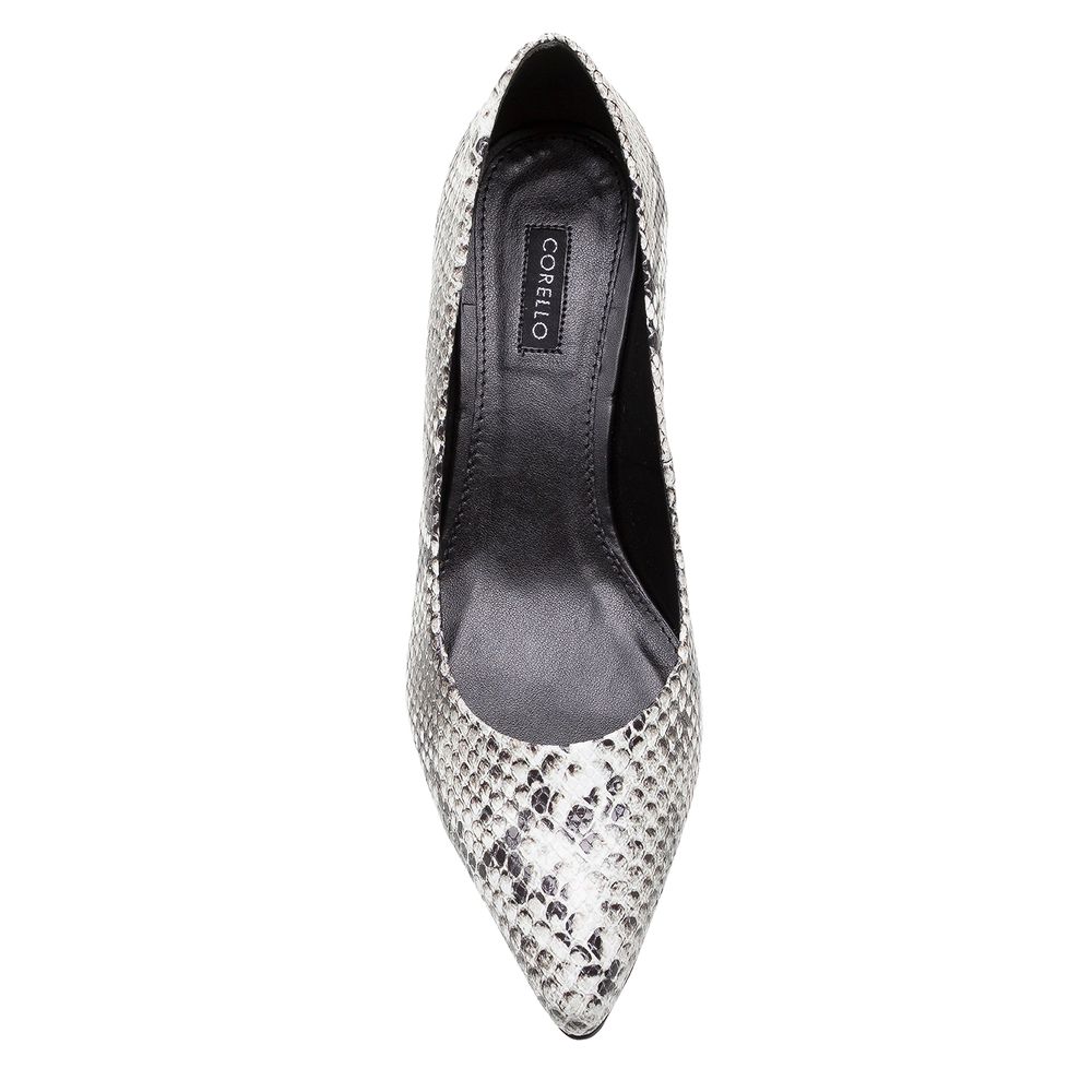Scarpin Salto Bloco - Couro Python Pb - corello