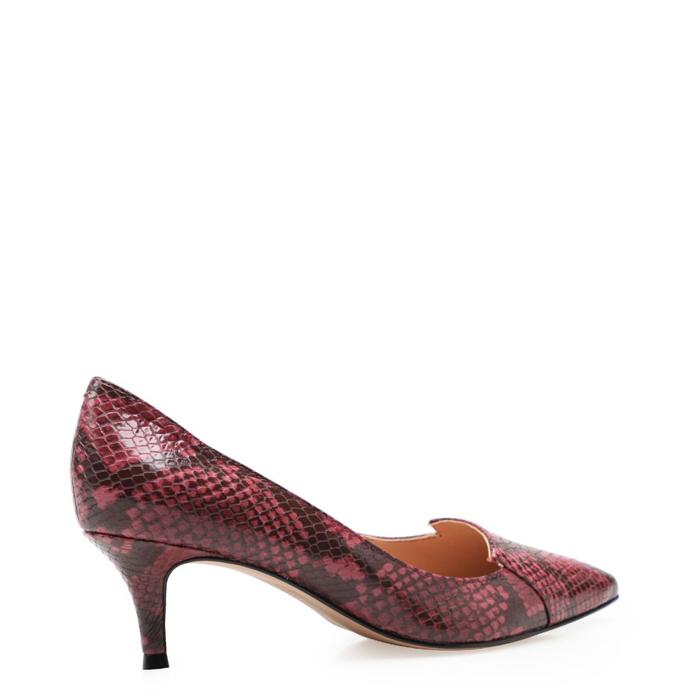 Scarpin New Python Couro - Vinho - corello
