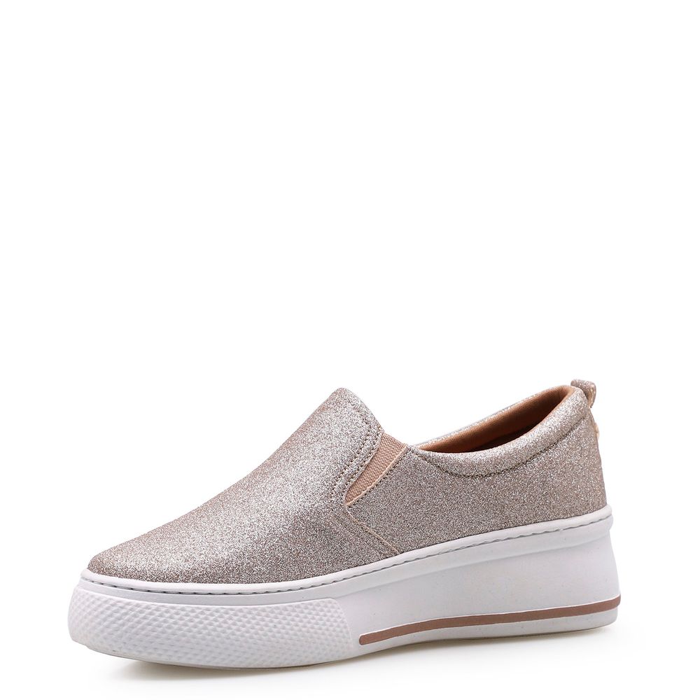 Slip On - Glitter Bege - corello