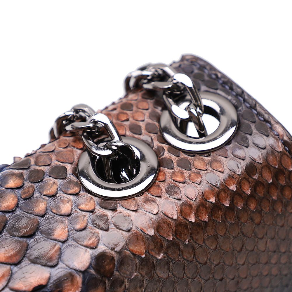 Bolsa De Ombro Feminina Python - Couro Python Multicolorido - corello