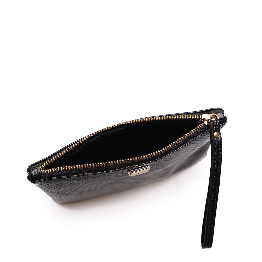 Bolsa Pequena - Couro New Python Preto - corello