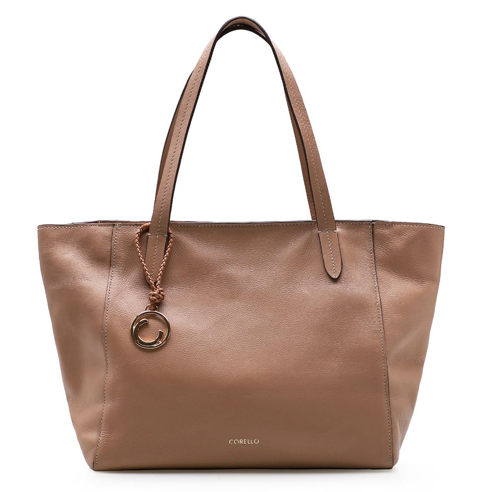 Bolsa Sacola Feminina - Couro New Floater Bege - corello