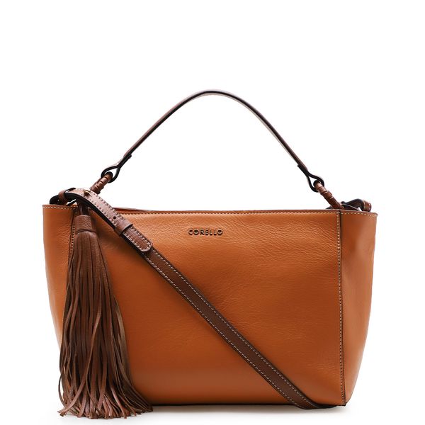 Bolsa De Mão - Couro Floater Laranja - corello