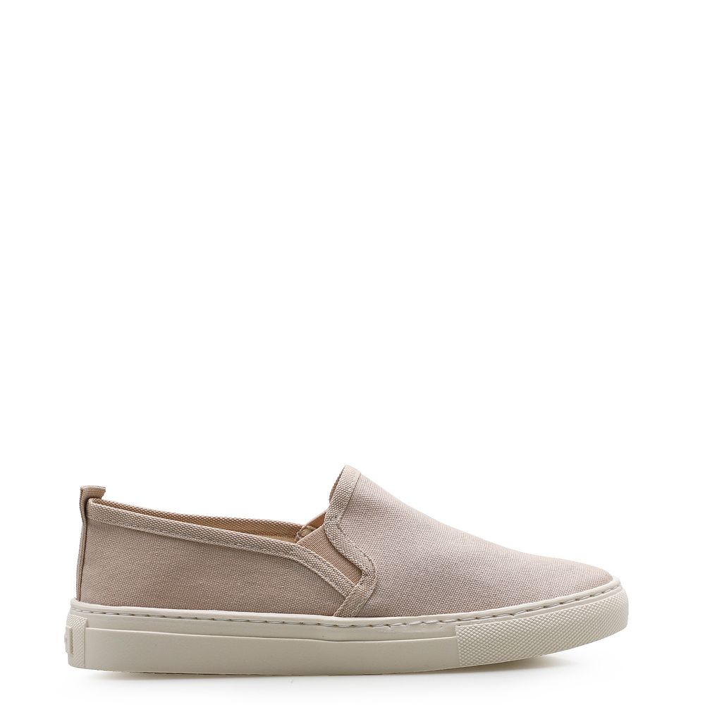 Slip On Feminino - Lona Bege - corello