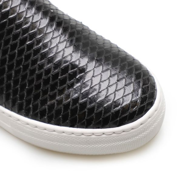Slip On Python - Couro Preto - corello