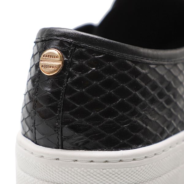 Slip On Python - Couro Preto - corello