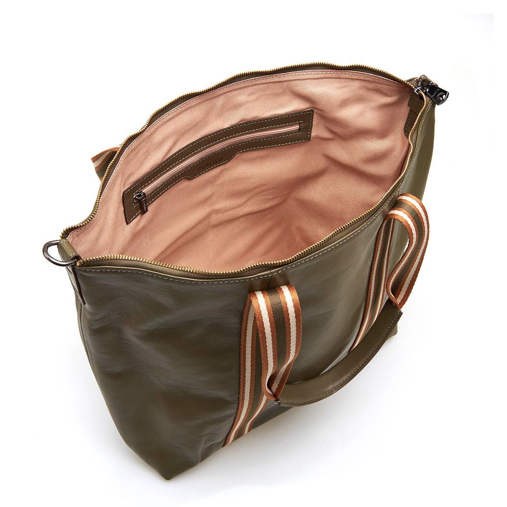 Bolsa Sacola Feminina - Couro Verde - corello