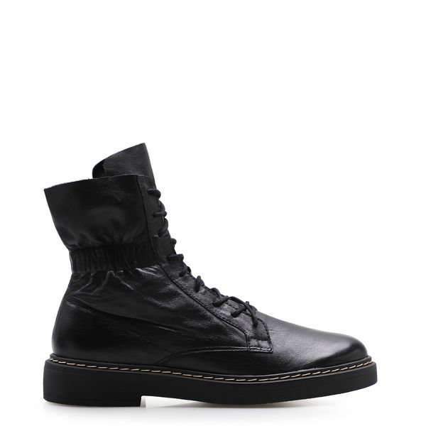 Bota Feminina Coturno - Couro Preto - corello