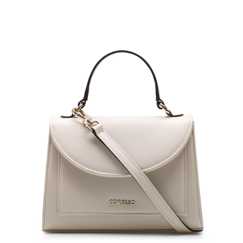 Bolsa De Mão - Couro Off White - corello