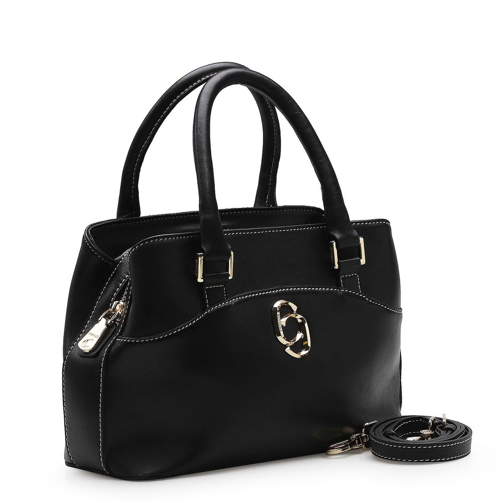 Bolsa Tote - Couro Preto - corello